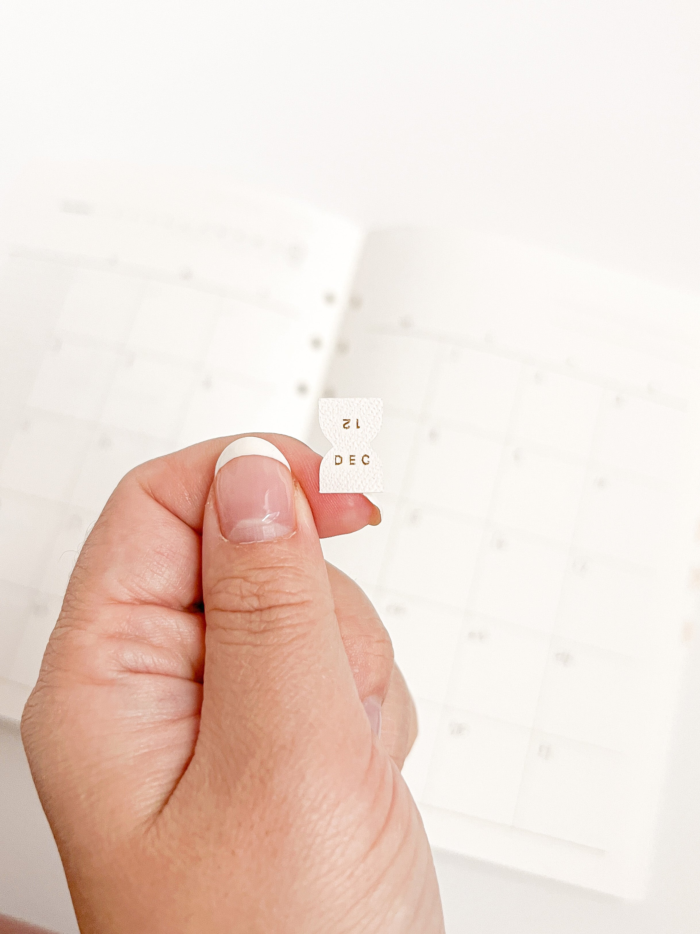 Textured Planner Monthly Tabs with Gold Foil Lettering – dotori designs