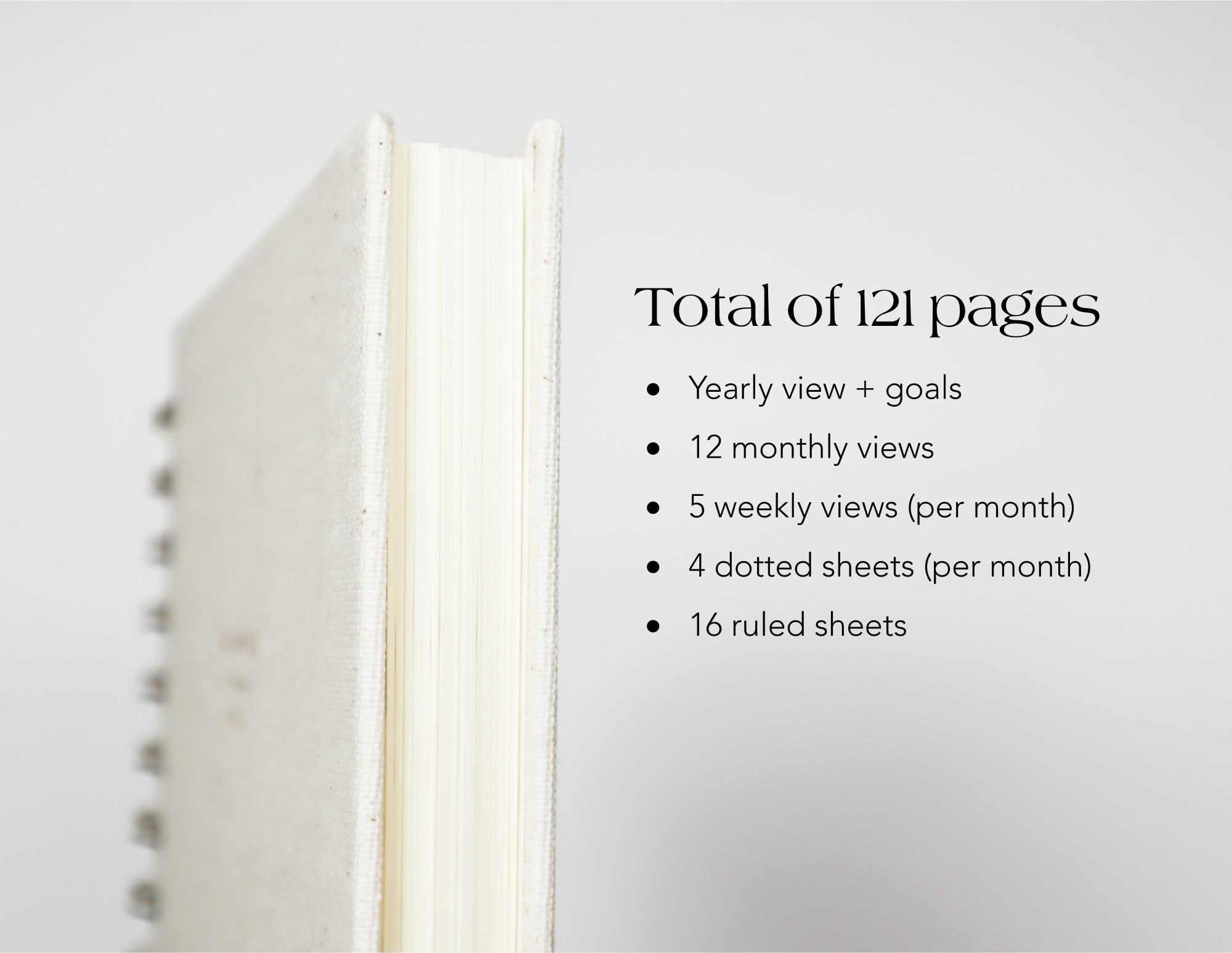 Undated Weekly Planner in Cream – dotori designs